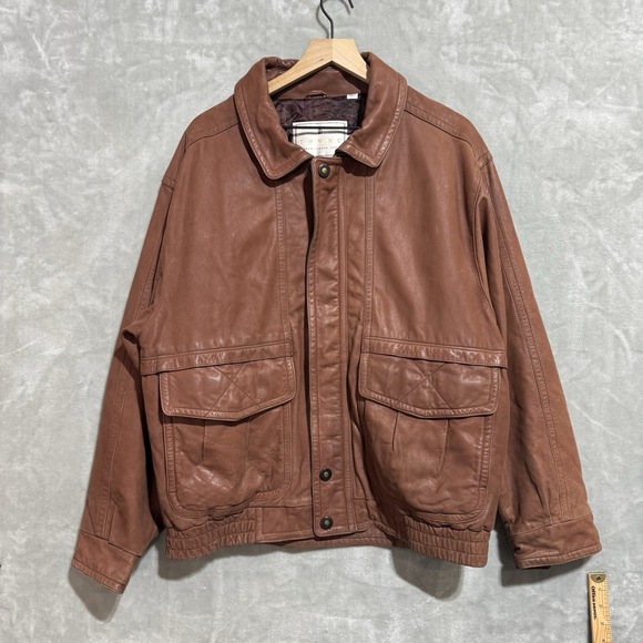 London Fog | Jackets & Coats | Vintage Towne London Fog Leather Bomber ...